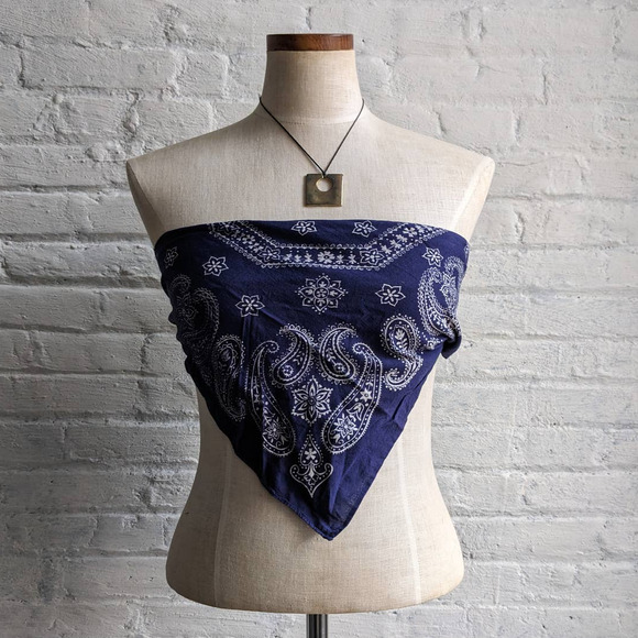 Vintage | Accessories | Vintage Blue Handkerchief Bandana Elephant ...